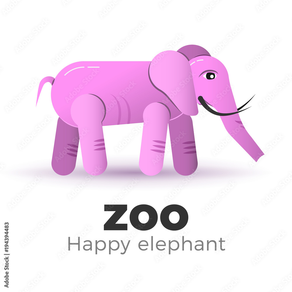Pink elephant vector Stock Vector | Adobe Stock