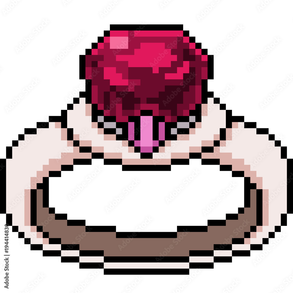 vector pixel art ring jewelry Stock Vector | Adobe Stock