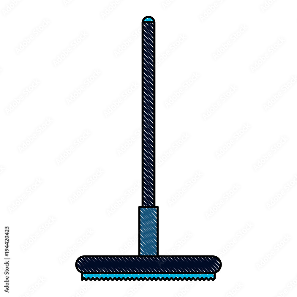 curling broom icon Stock Vector | Adobe Stock