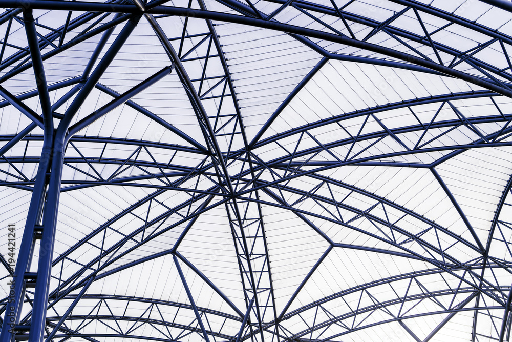 Membrane structure of steel structure Stock Photo | Adobe Stock