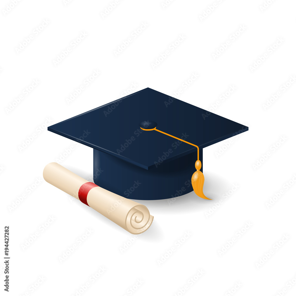 Diploma Scroll Vector