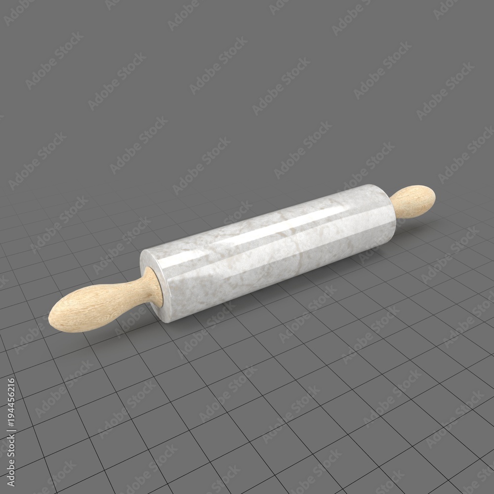 Rolling pin 2 Stock 3D asset | Adobe Stock