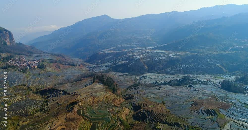 Drone flight over one of the world's most spectacular terracing systems ...