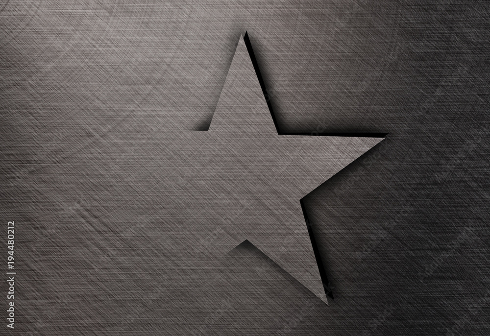 Star on stainless steel, Metal texture background Stock Photo | Adobe Stock