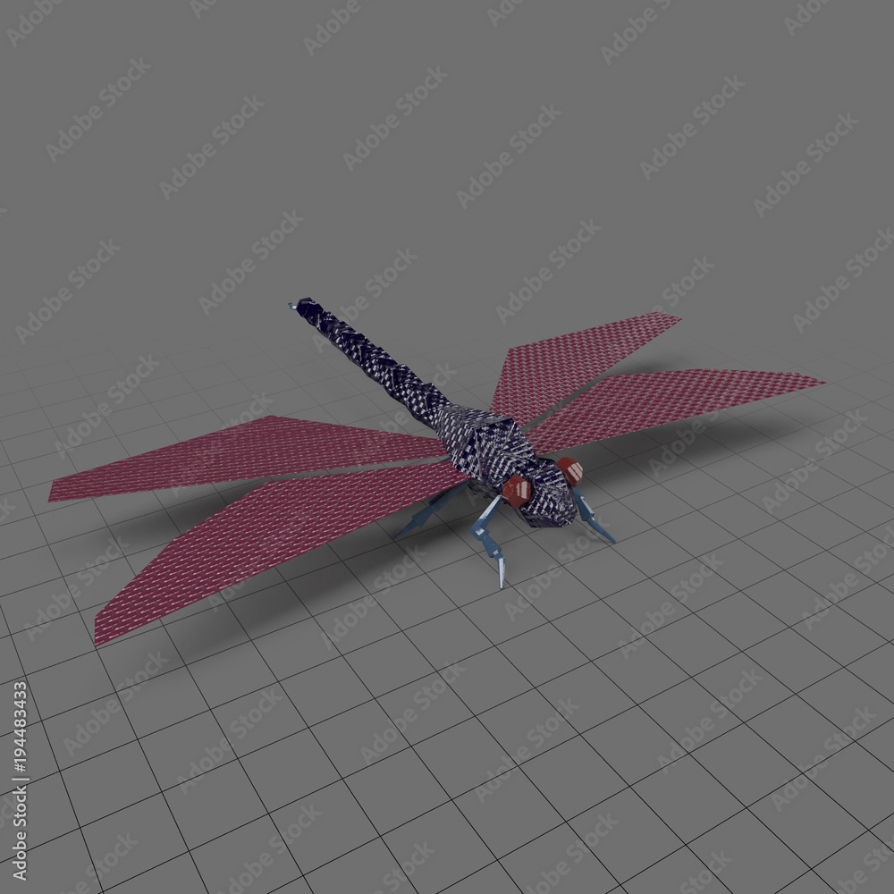 Stylized dragonfly Stock 3D asset | Adobe Stock