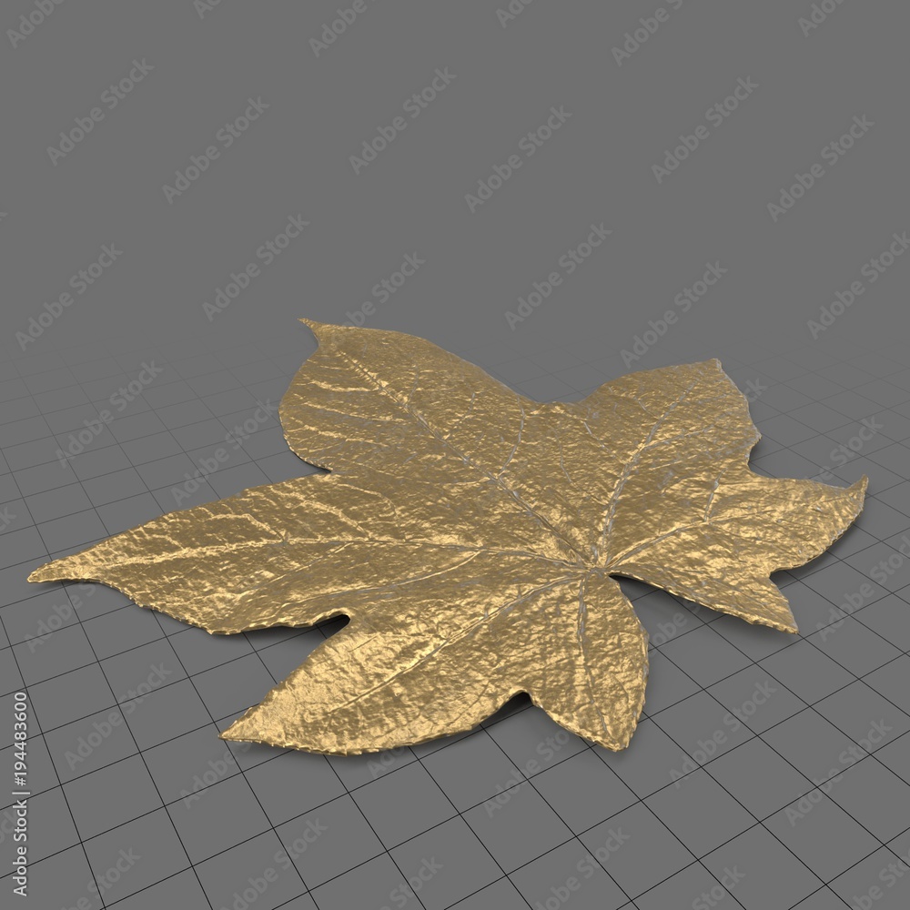 Ornamental gold leaf Stock 3D asset | Adobe Stock