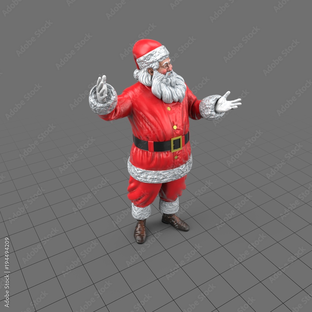 Santa Claus figure standing Stock 3D asset | Adobe Stock