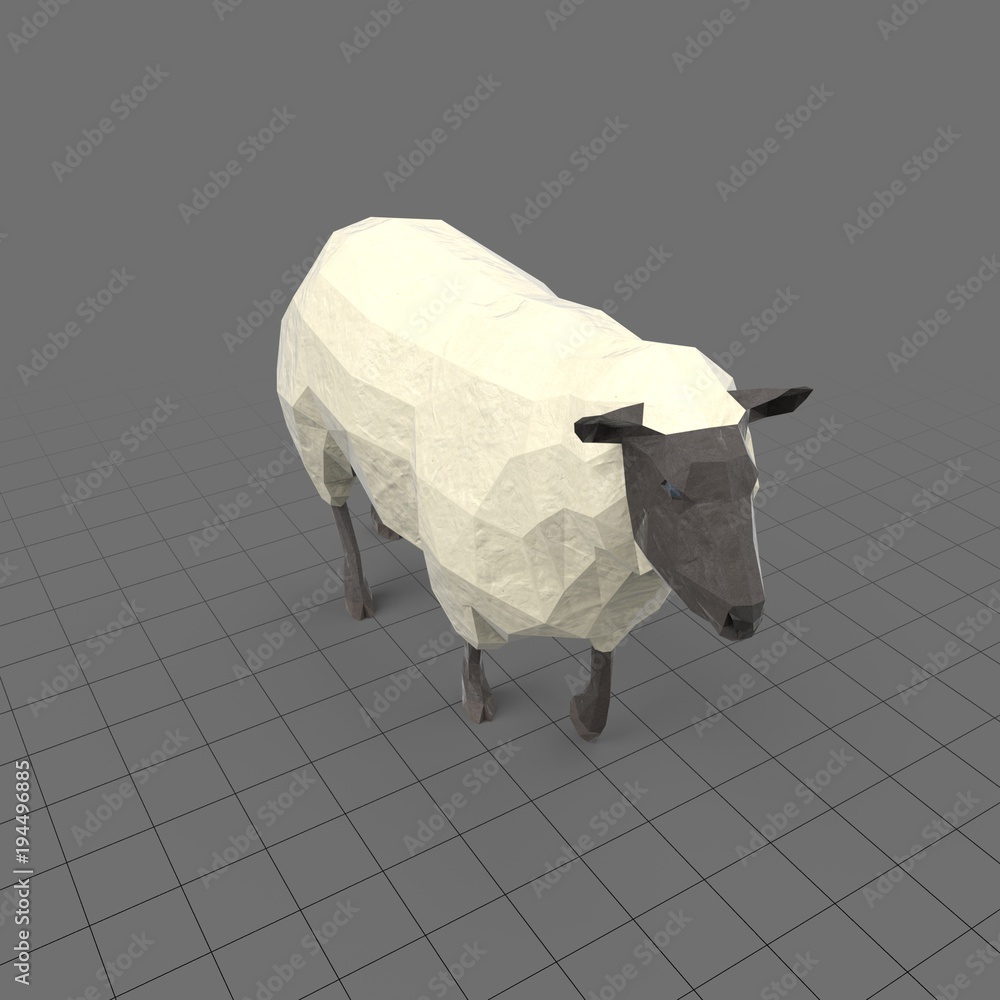 Stylized sheep walking Stock 3D asset | Adobe Stock