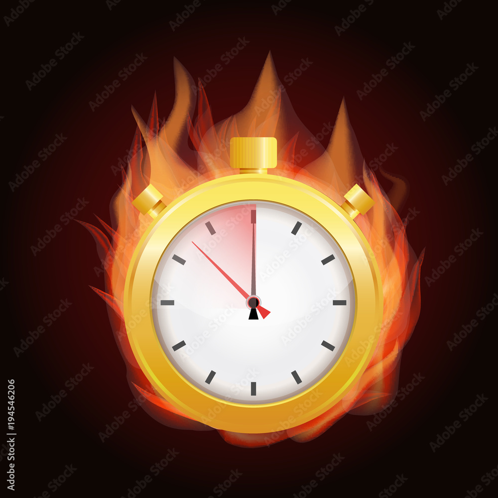 Last minute, deadline concept. Faste time logo. Vector illustration ...