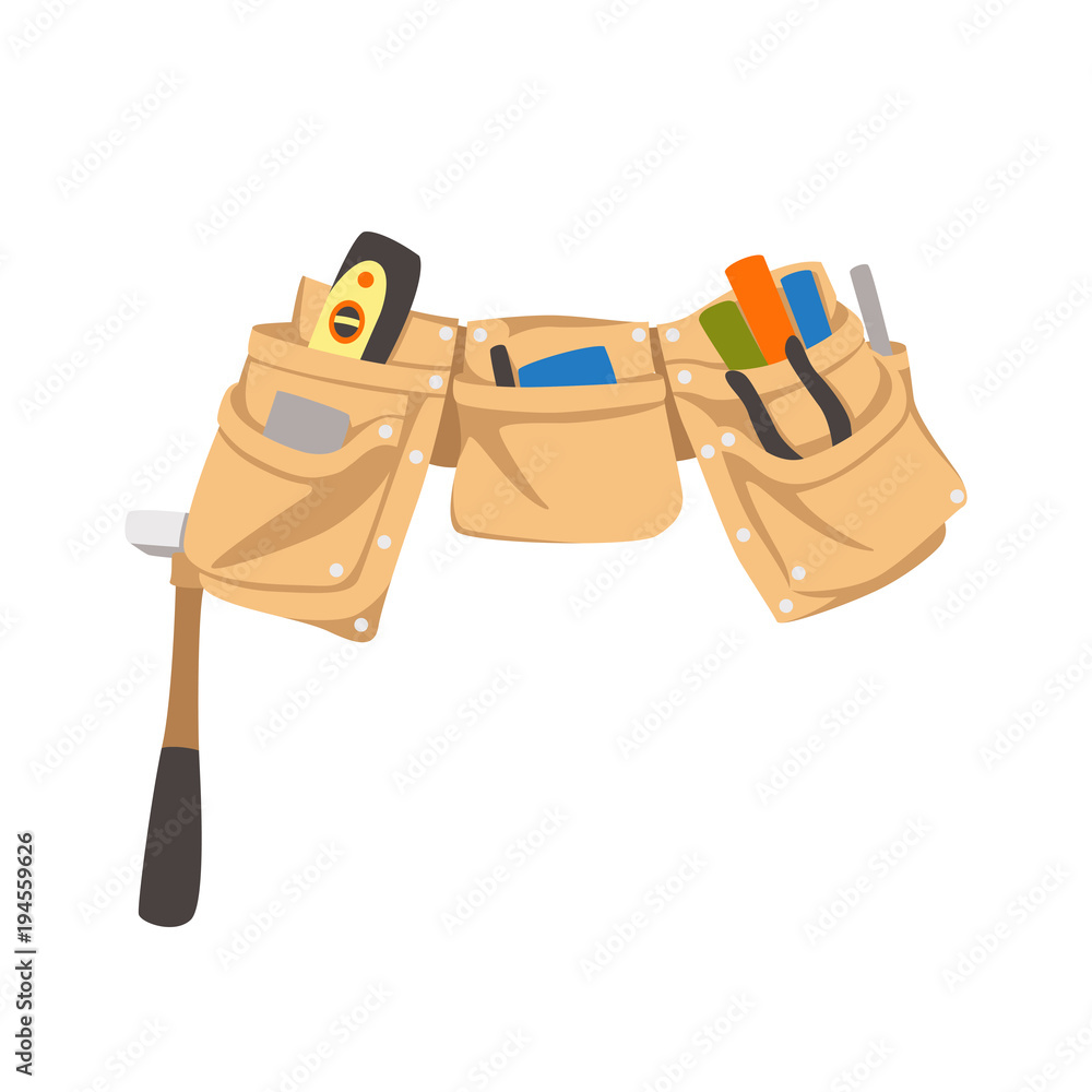 Poster toolbelt vector illustration flat style front side – Wall Art ...
