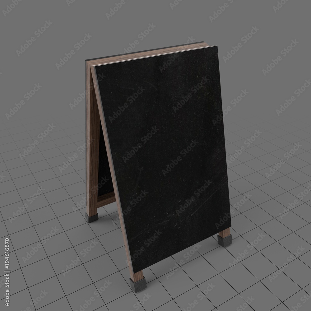 Folding chalkboard Stock 3D asset | Adobe Stock