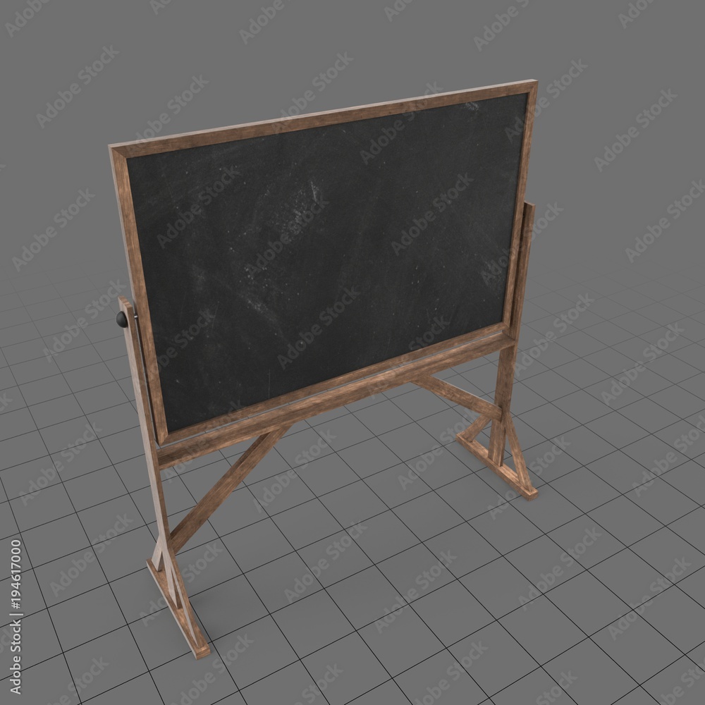 Freestanding chalkboard Stock 3D asset | Adobe Stock