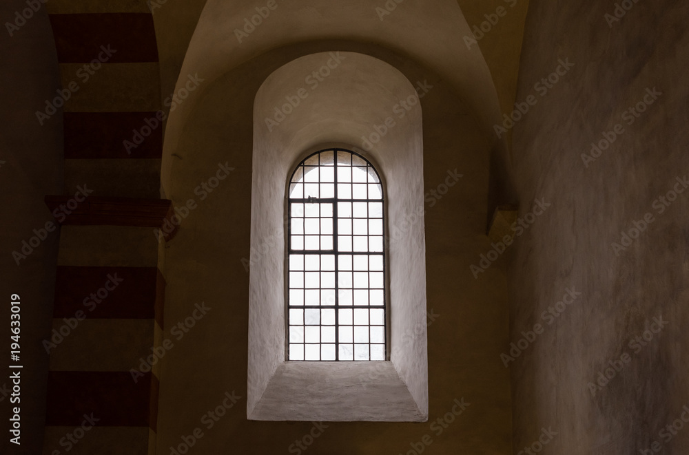 The old and ancient window in dark room Stock Photo | Adobe Stock