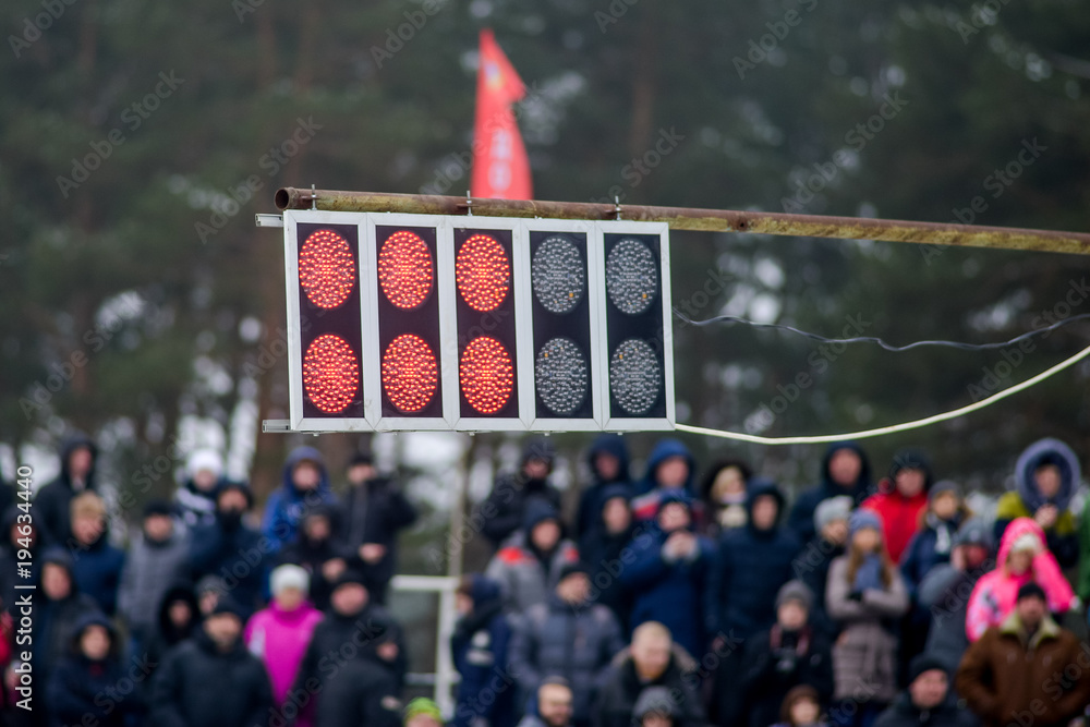 Start lights race Stock Photo | Adobe Stock