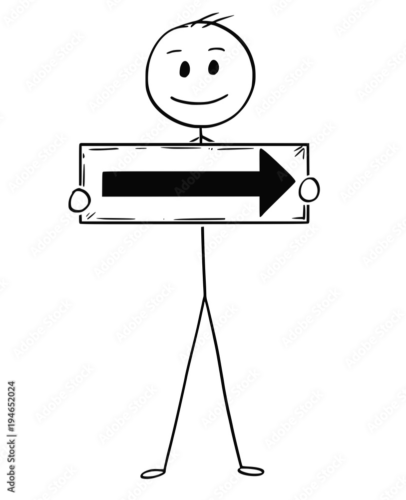 Cartoon stick man drawing conceptual illustration of businessman ...