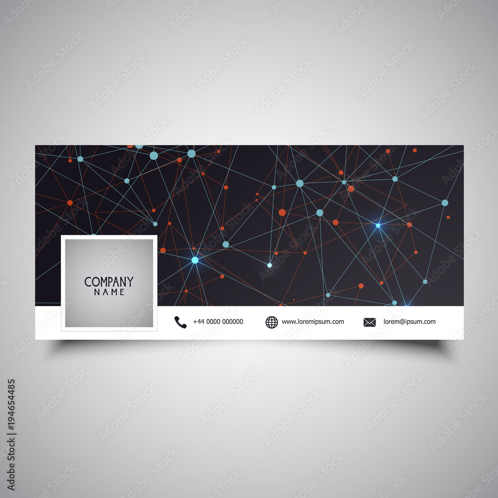 Social media timeline cover design with low poly design Stock Vector ...