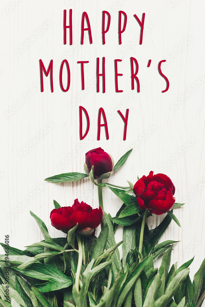 Happy Mothers Day Cards Red