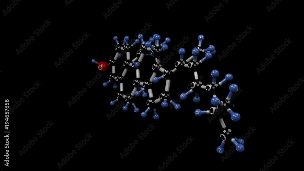 Cholesterol molecule.Molecular structure of cholesterol, lipid, fat ...