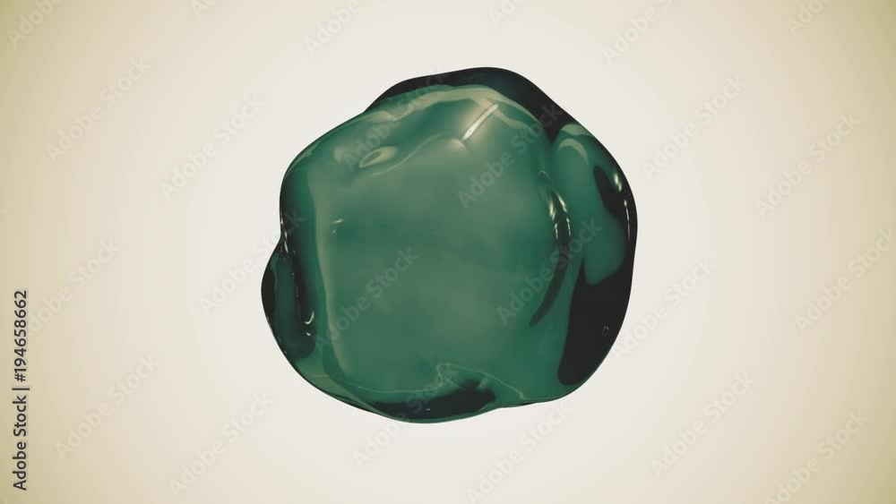 Vídeo do Stock: green water drop liquid molecule floating in zero ...