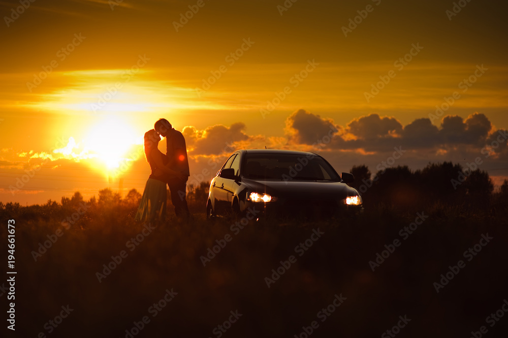 Evening Sunset With Couple