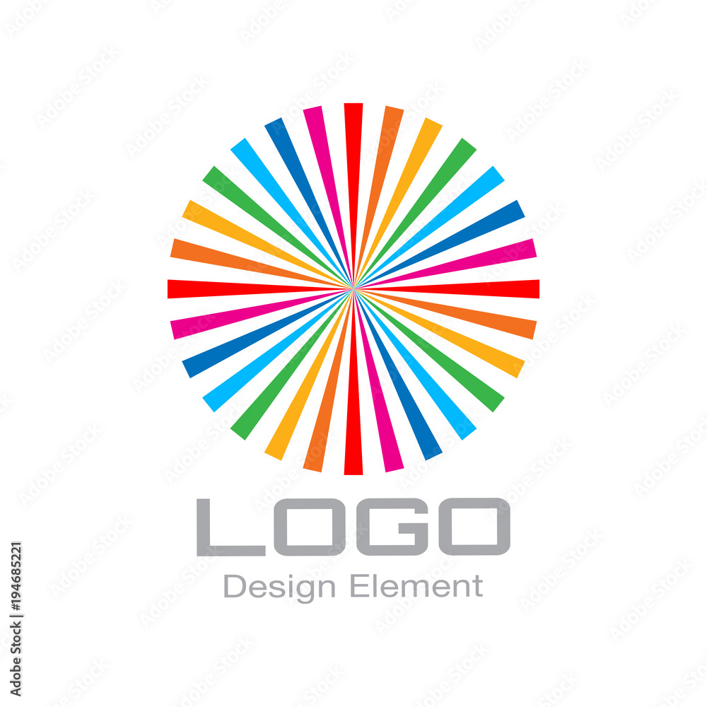 Colorful Bright Rainbow Circle Logo. Vector illustration Stock Vector ...