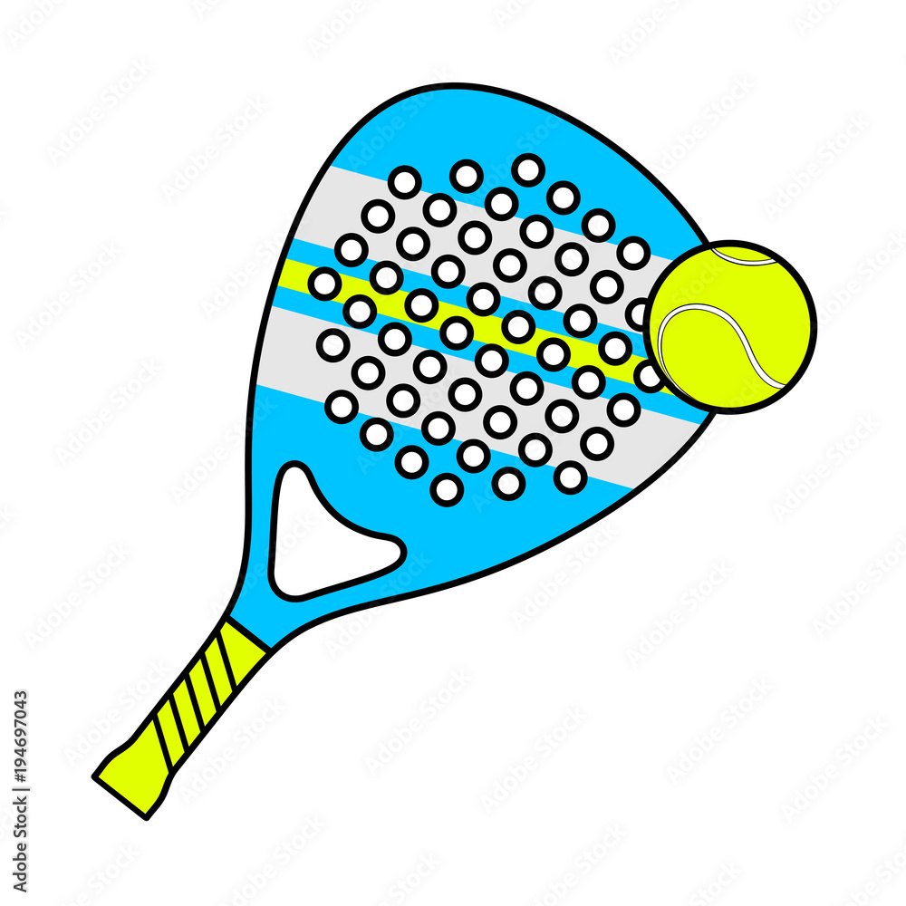 Padel racket illustration vector de Stock | Adobe Stock