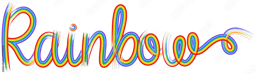 Word design for rainbow Stock Vector | Adobe Stock