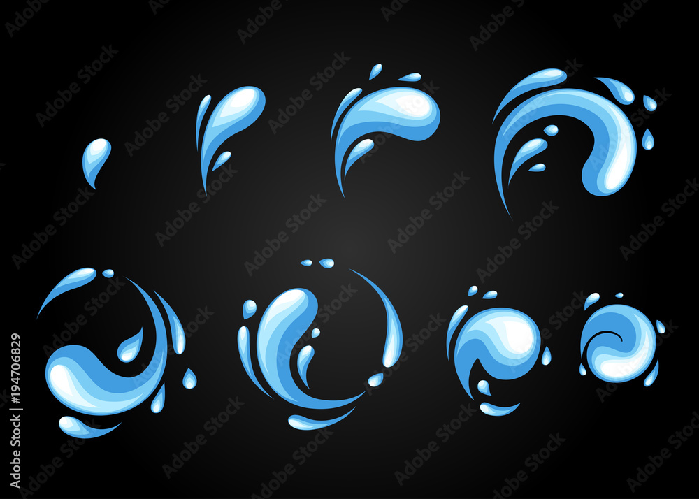 Water explosion special effect fx animation frames sprite sheet. Vortex ...