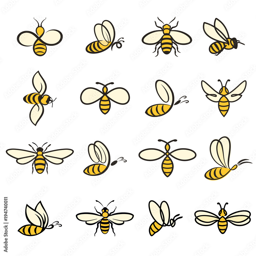 Flying Bee Vector