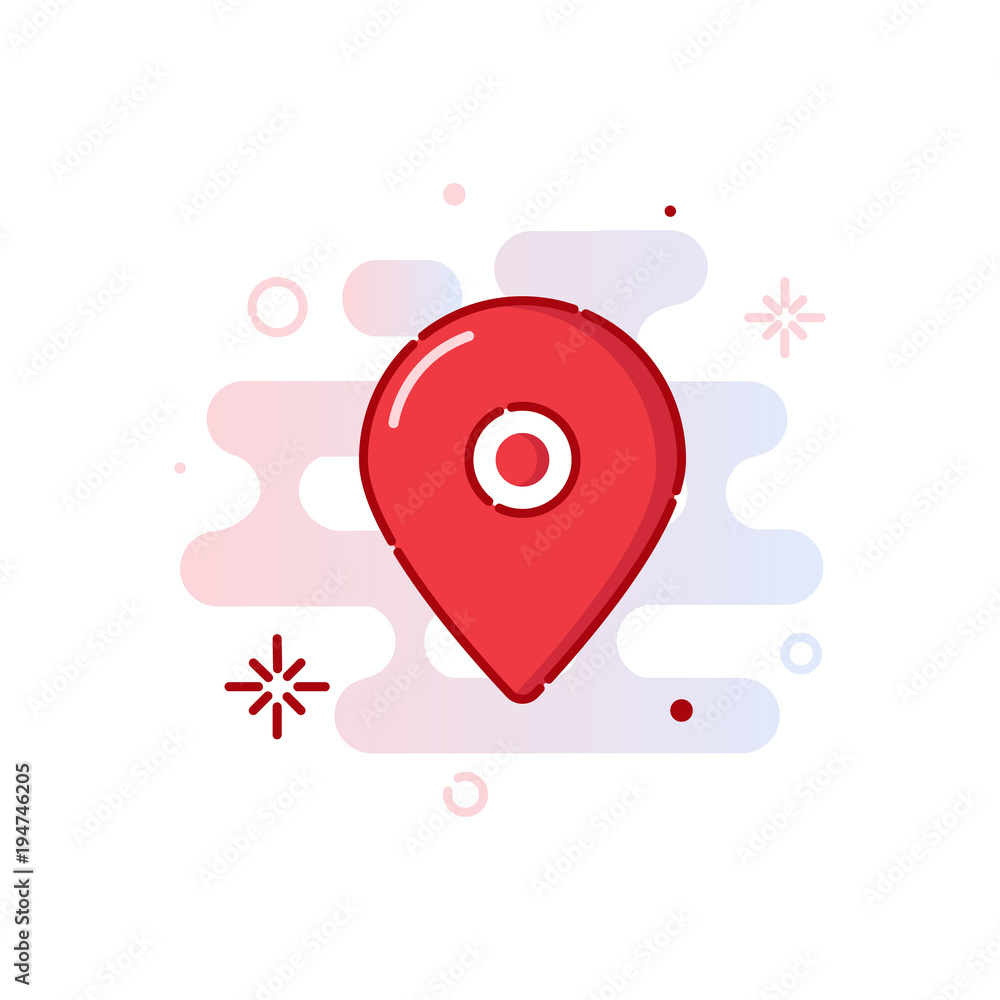 Location map pin for tagging, geo targeting and trip route building ...