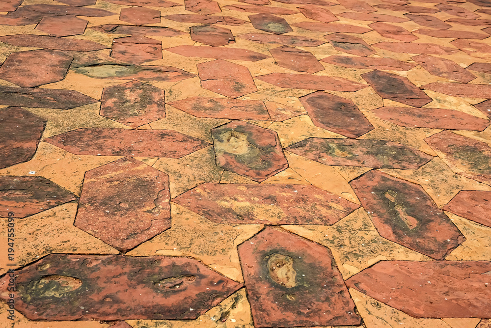 Floor tile pattern at Taj Mahal in Agra, India Stock Photo | Adobe Stock