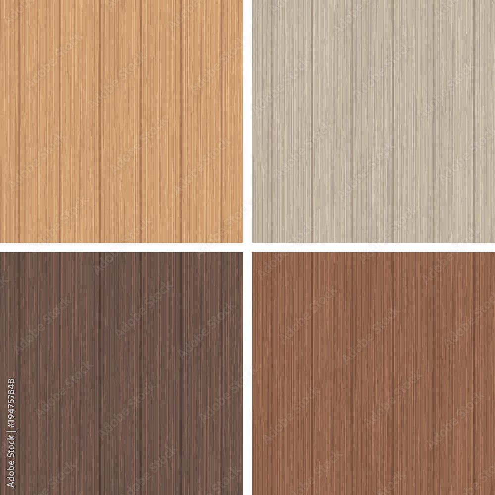 Wood seamless pattern set. Light and dark wooden texture. Vector ...