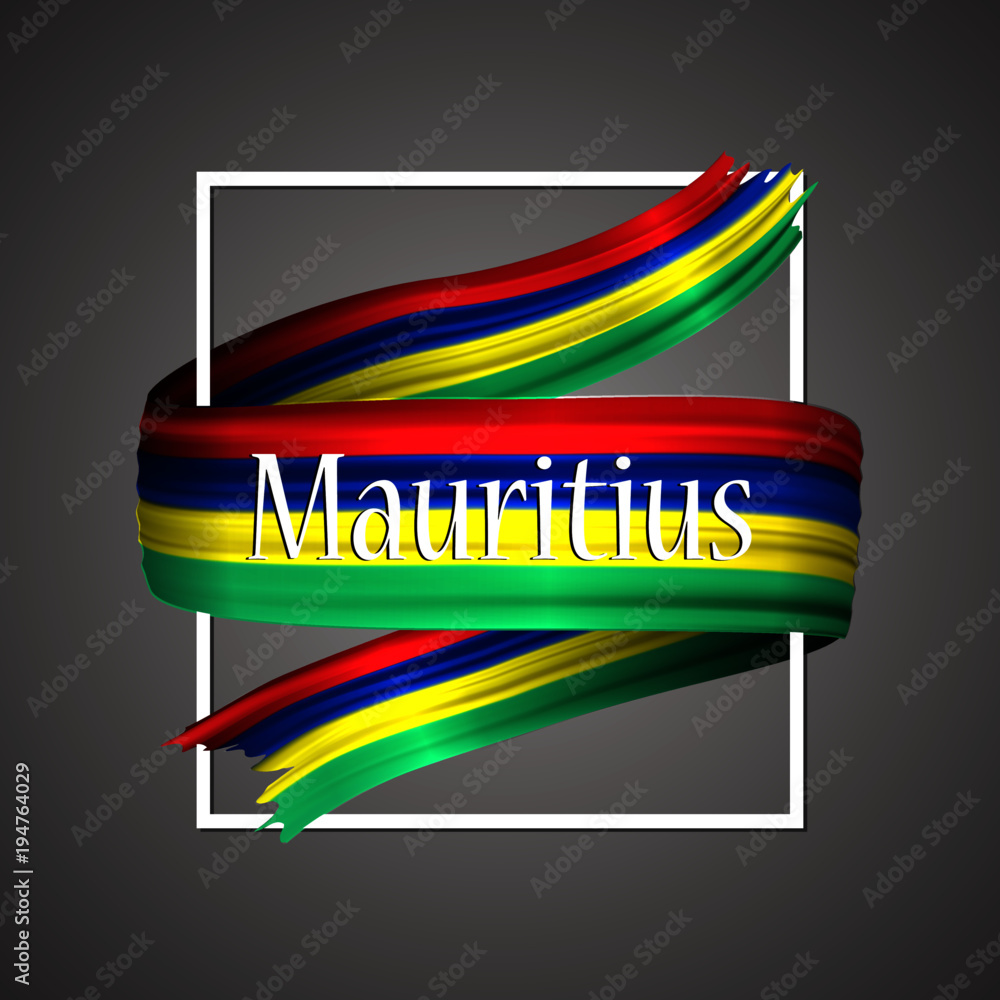 Mauritius flag. Official national colors. Mauritiusie 3d realistic ...