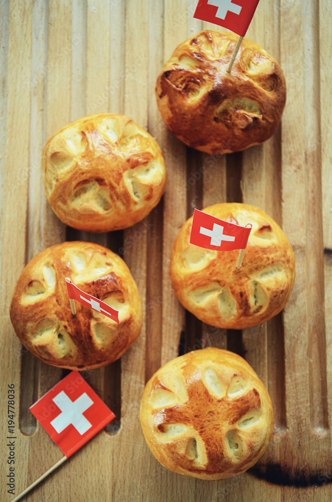 Celebrating Switzerland National Day on August 1st with traditional ...