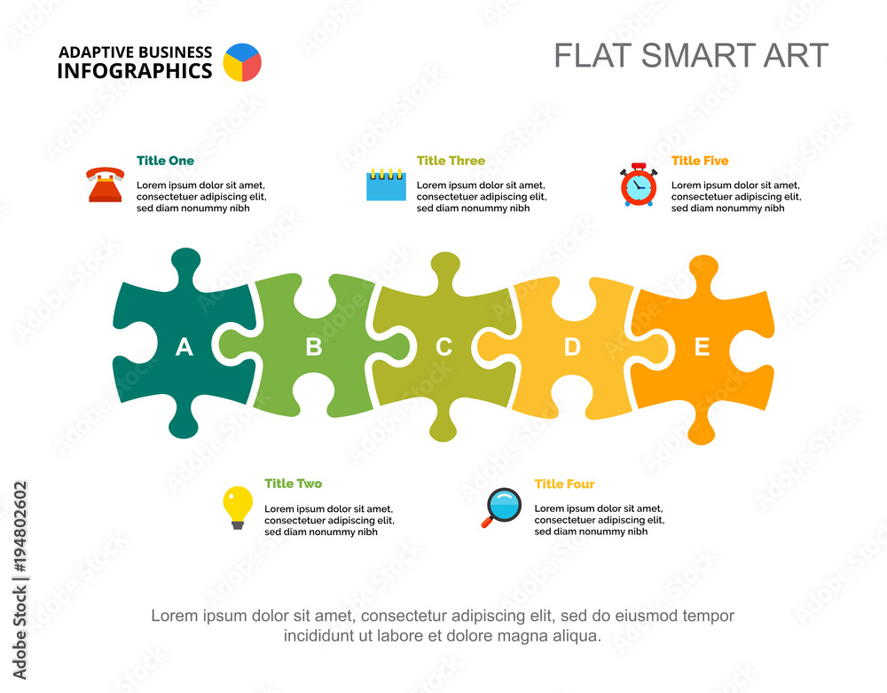 Five Elements Model Slide Template Stock Vector | Adobe Stock