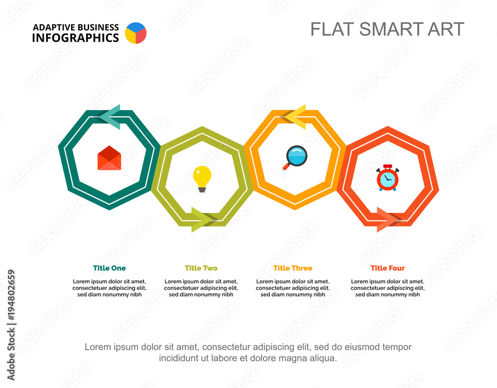 Four Points Workflow Slide Template Stock Vector | Adobe Stock Four Points Workflow Slide Template Stock Vector | Adobe Stock