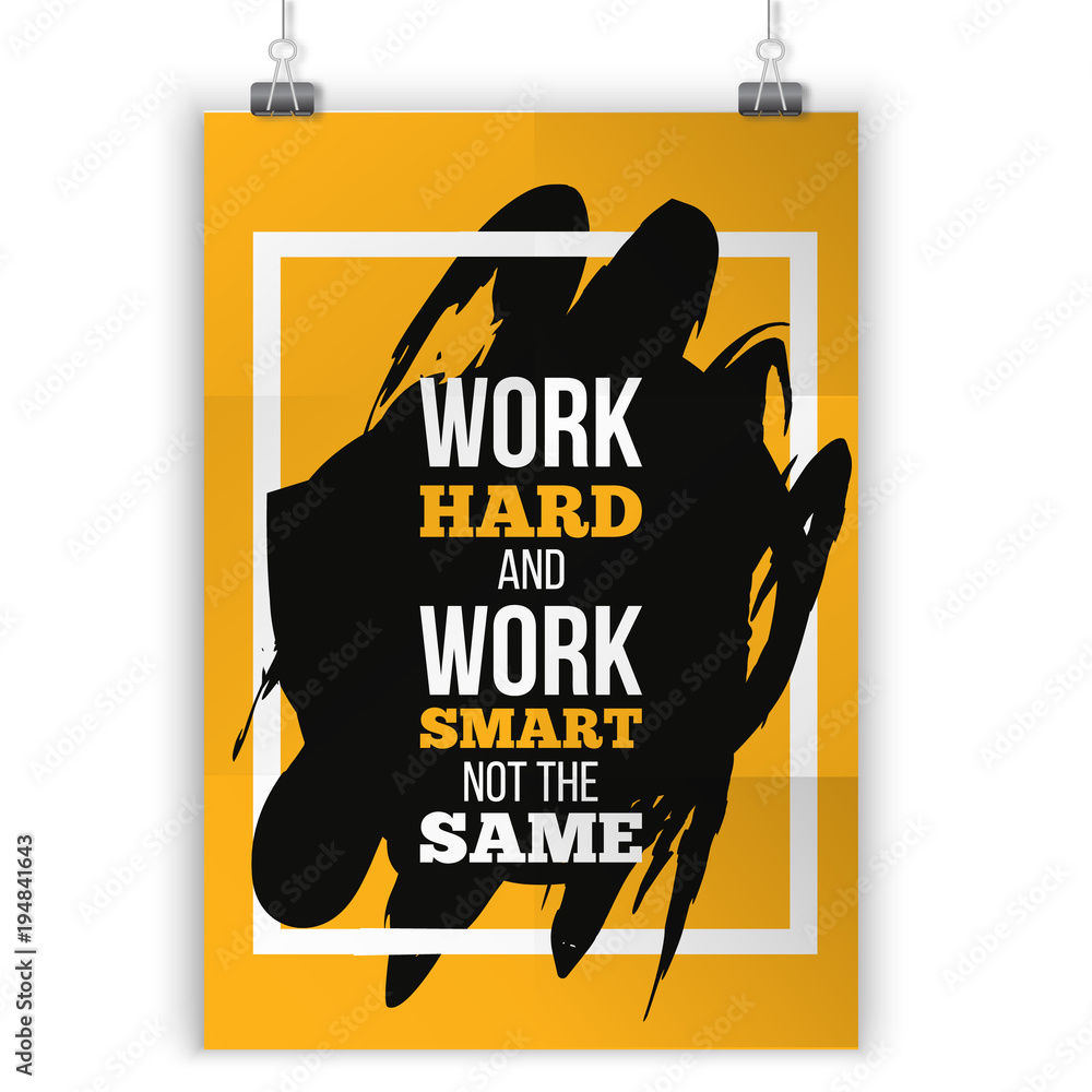 Work Hard And Be Kind Poster