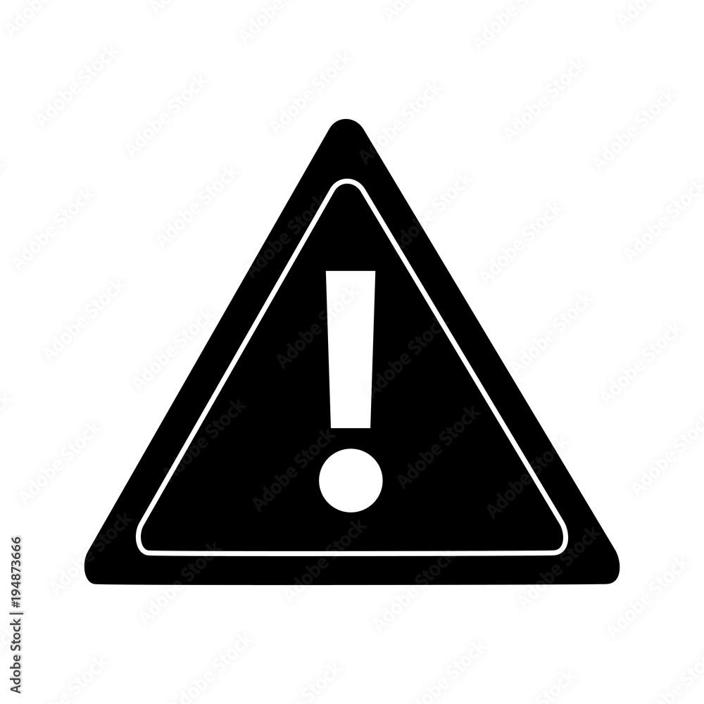 warning alert sign system technology vector illustration pictogram ...
