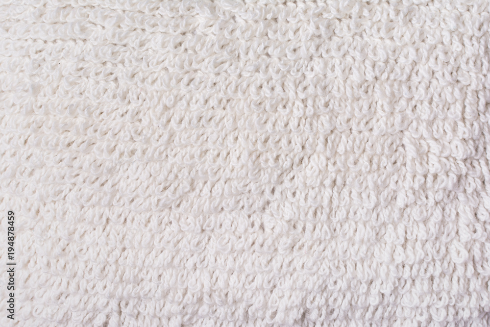 Hand knitted ecru background. Fabric texture Stock Photo | Adobe Stock