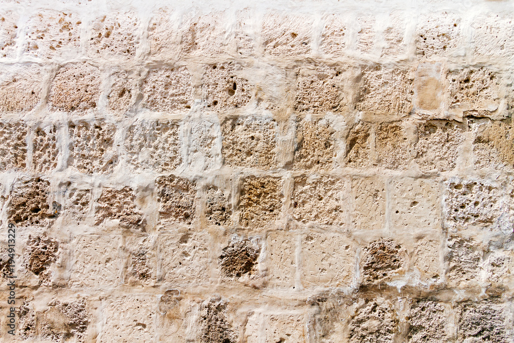 Wall texture with blocks of ashlar Stock Photo | Adobe Stock