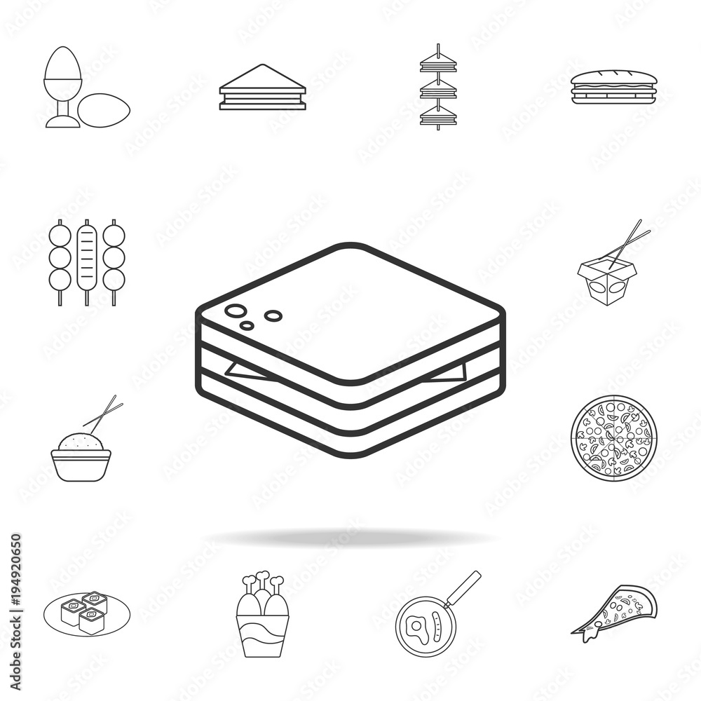 Sandwich line icon. Detailed set of fast food icons. Premium quality ...