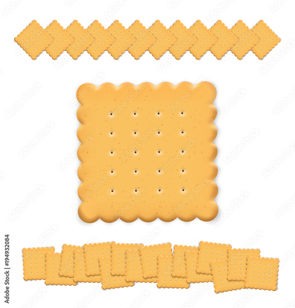 Set of cookie isolated on white background. Vector illustration. Can be ...