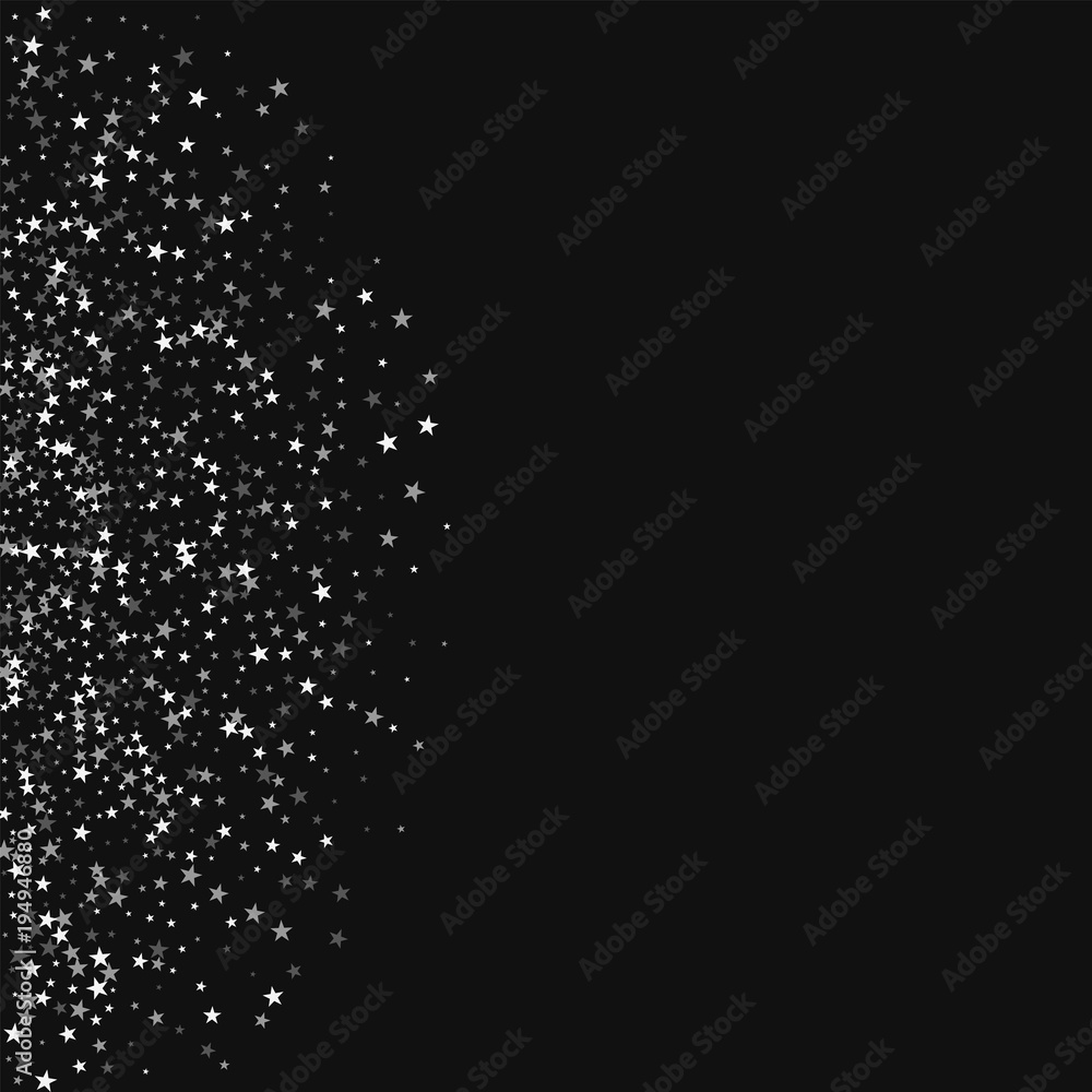 Amazing falling stars. Left semicircle with amazing falling stars on ...