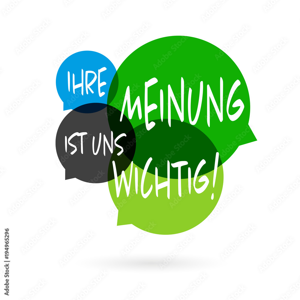 Ihre Meinung ist uns wichtig Stock-Vektorgrafik | Adobe Stock