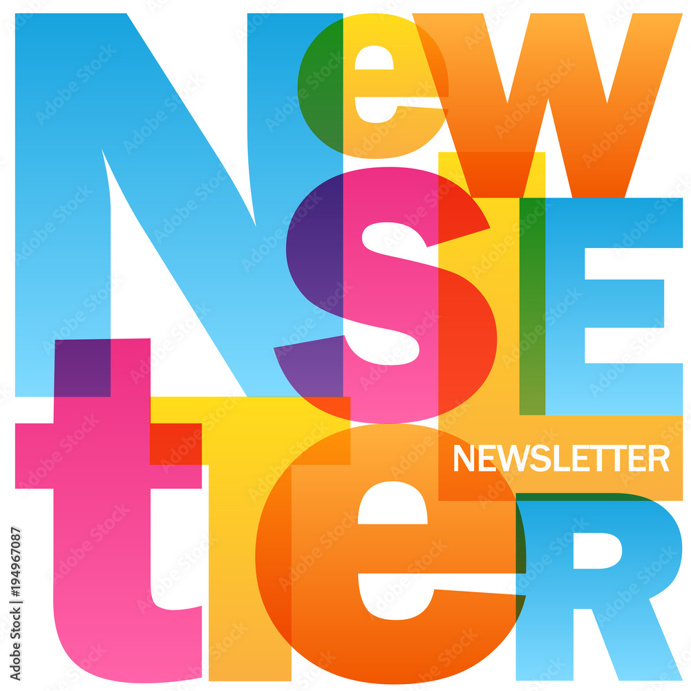 NEWSLETTER Vector Letters Icon Stock Vector | Adobe Stock
