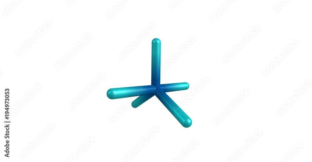 Phosphorus pentachloride molecular structure isolated on white ...