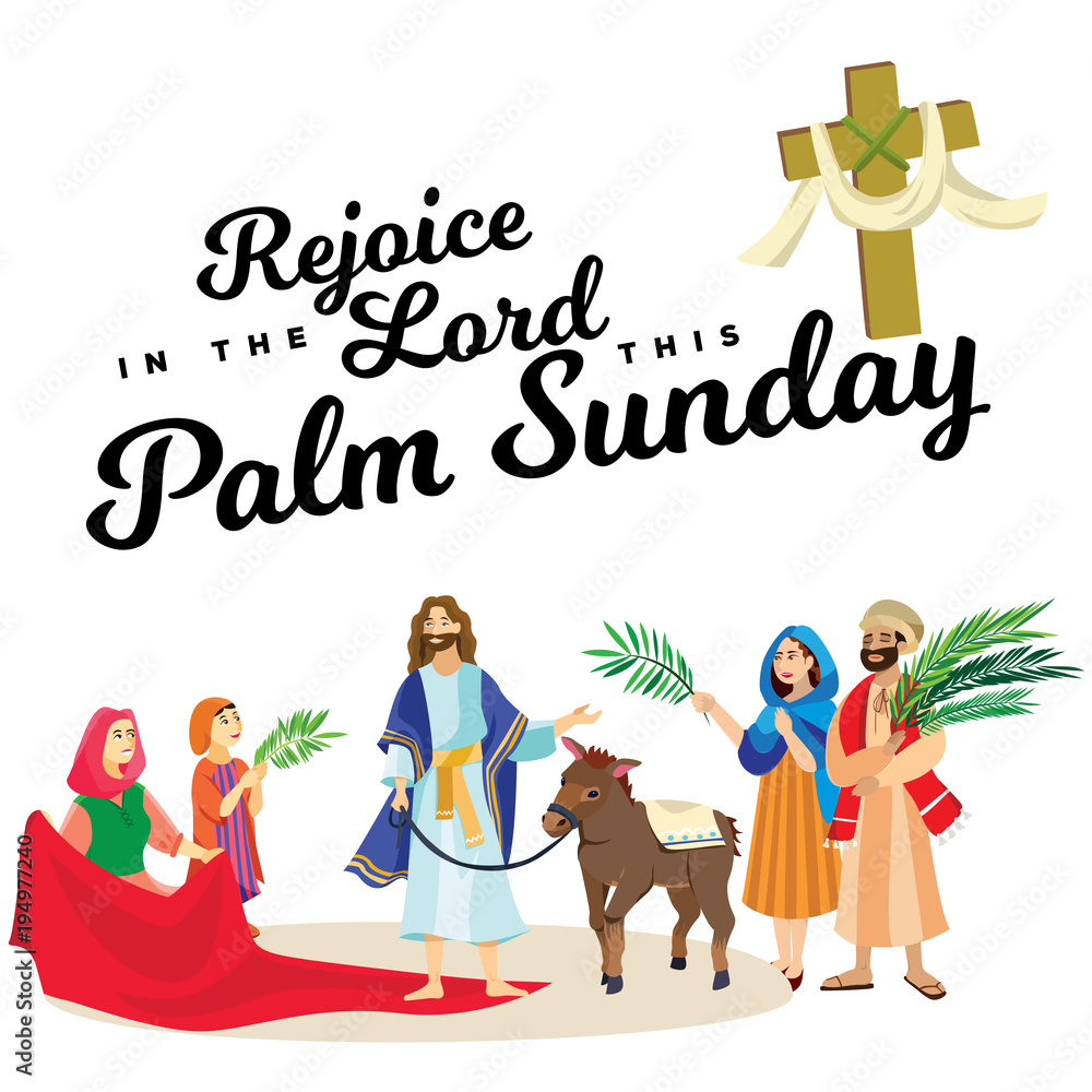 religion holiday palm sunday before easter, celebration of the entrance ...
