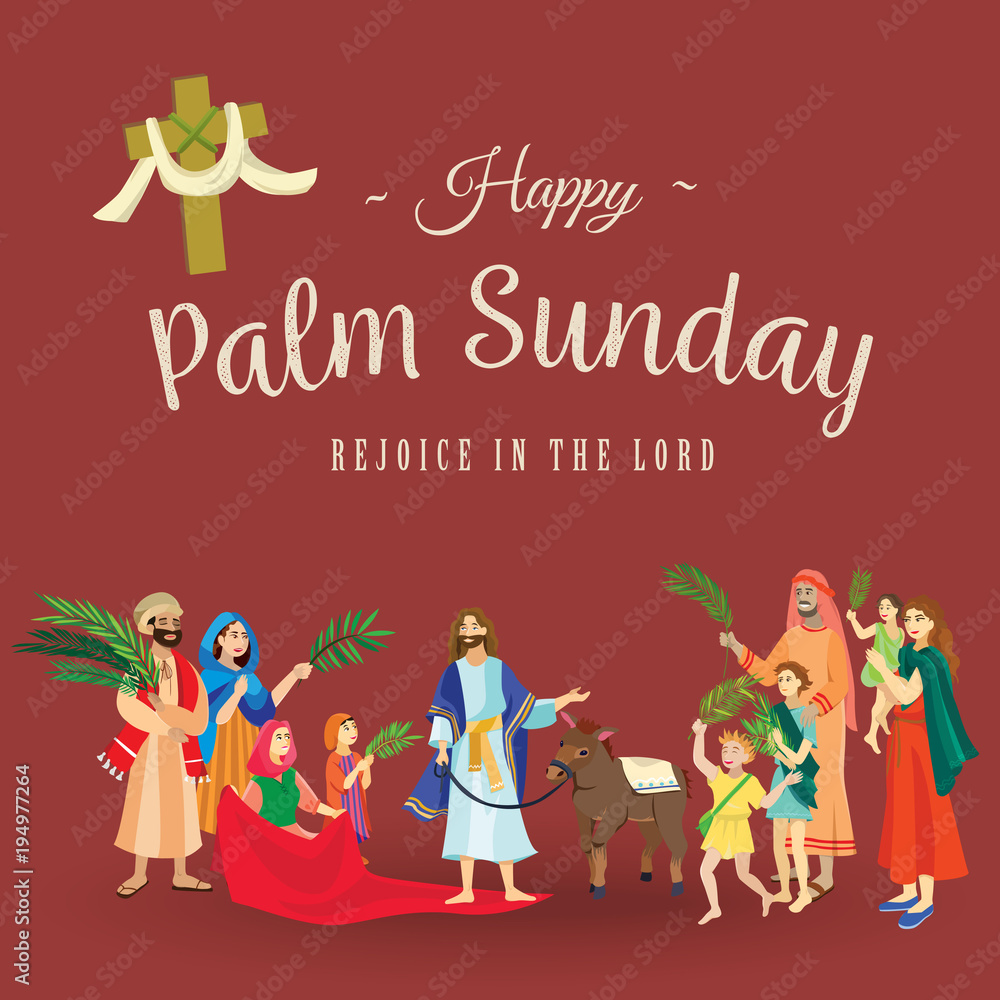 religion holiday palm sunday before easter, celebration of the entrance ...