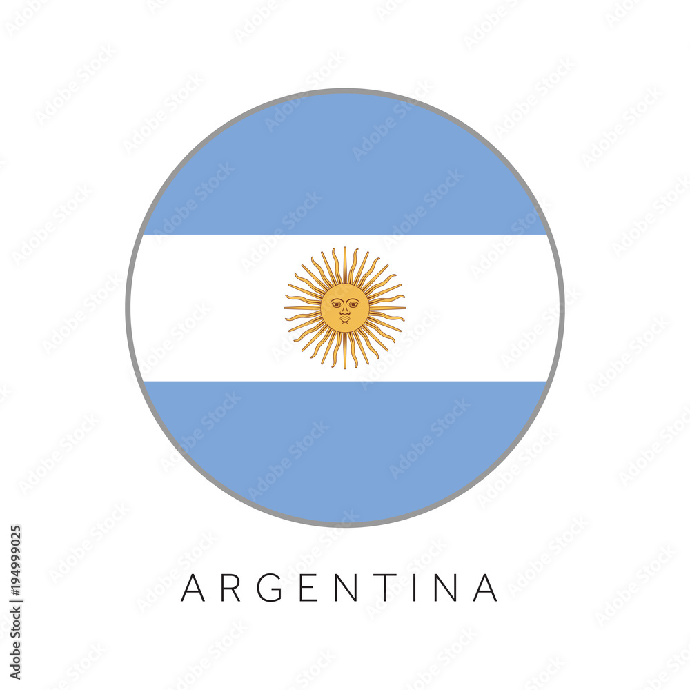 Argentina flag round circle vector icon Stock Vector | Adobe Stock Argentina flag round circle vector icon Stock Vector | Adobe Stock