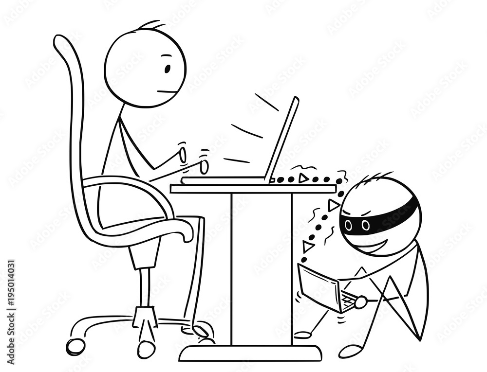 Cartoon stick man drawing conceptual illustration of businessman ...